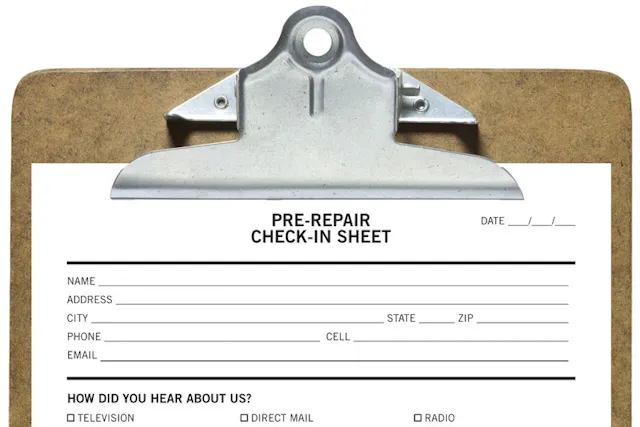 The Perfect Check-In Sheet | December 01, 2014 | FenderBender